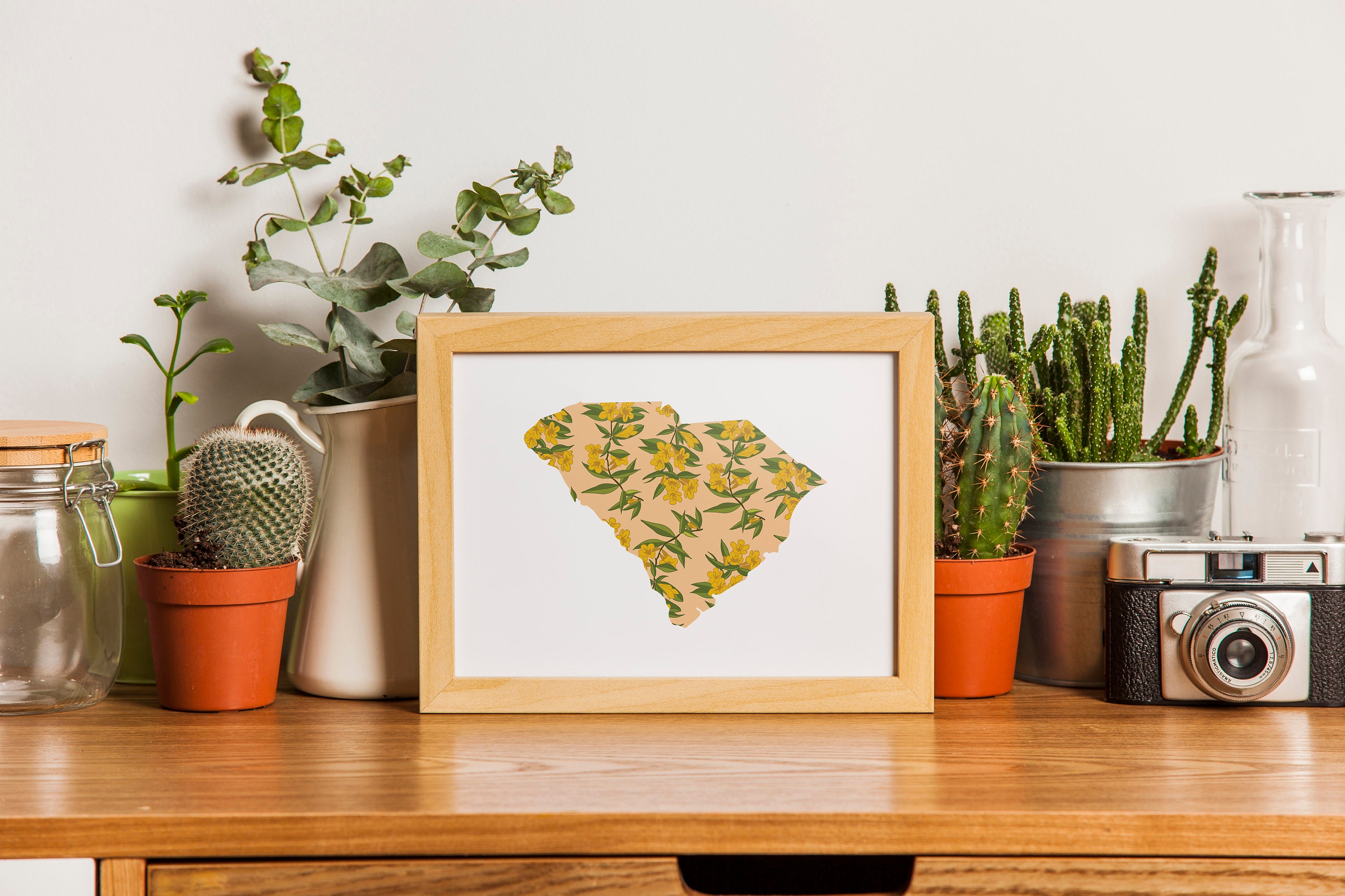 South Carolina Wall Art Printable Download Digital Print State Flower ...