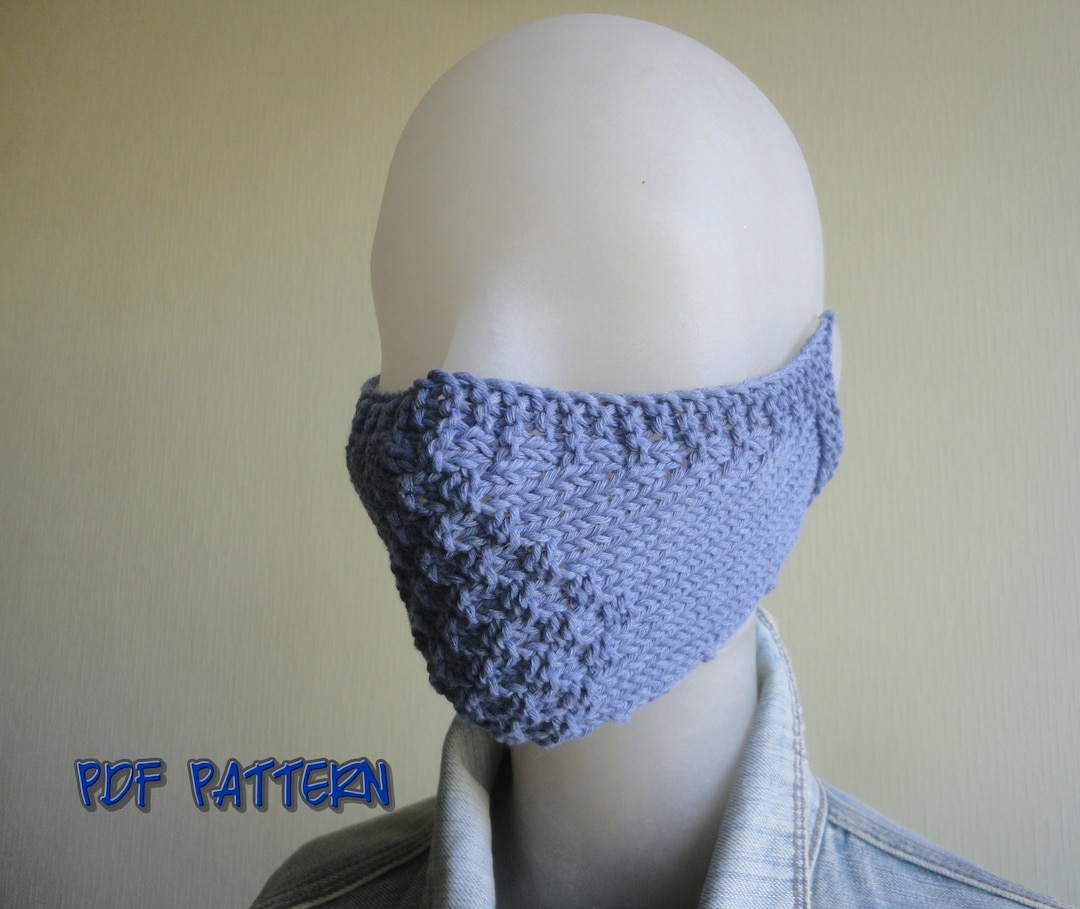 Easy Knit Reusable Face Mask Knitting PDF Pattern , Knit Face Mask ...