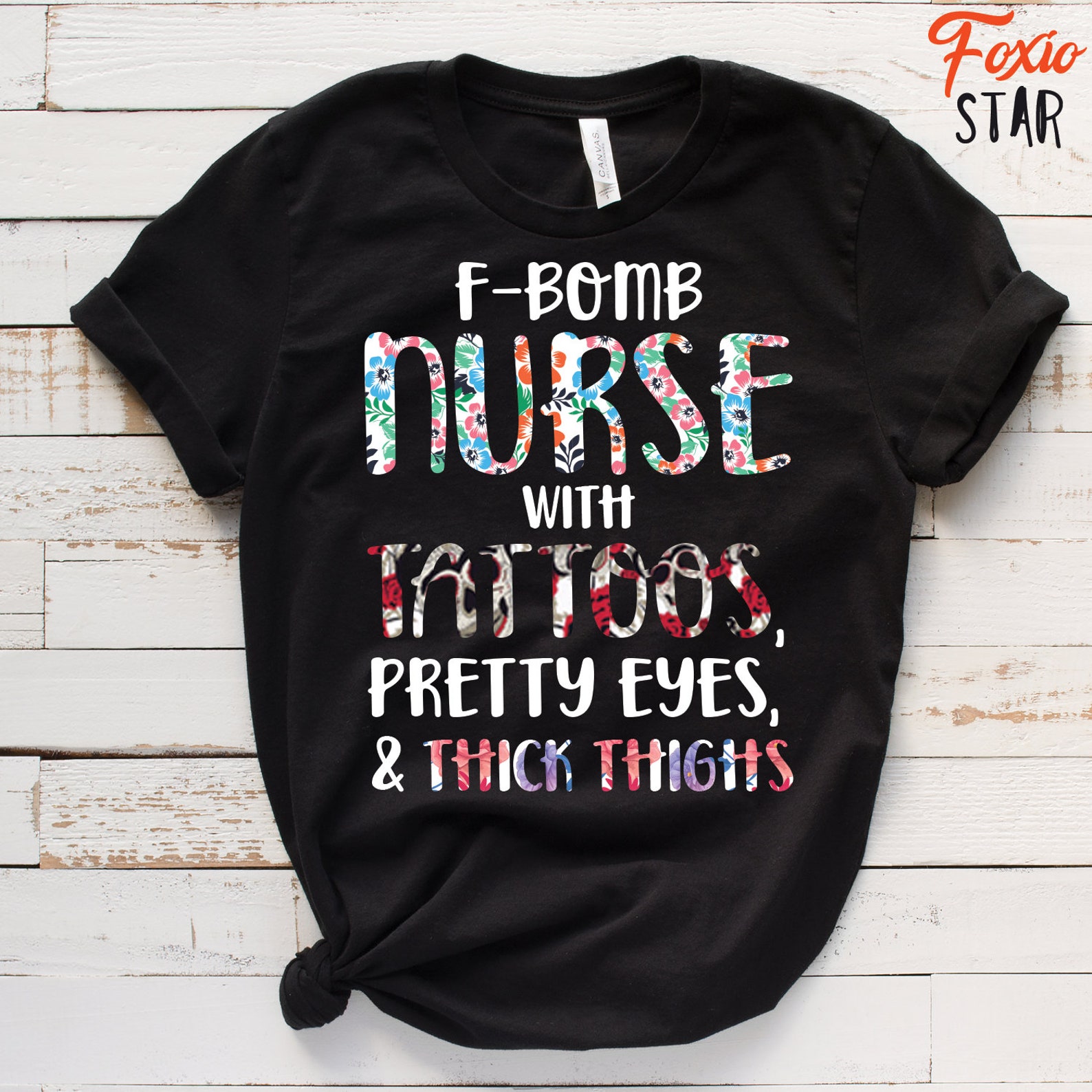 F-bomb Nurse With Tattoos Pretty Eyes Thick Thighs and Thin | Etsy