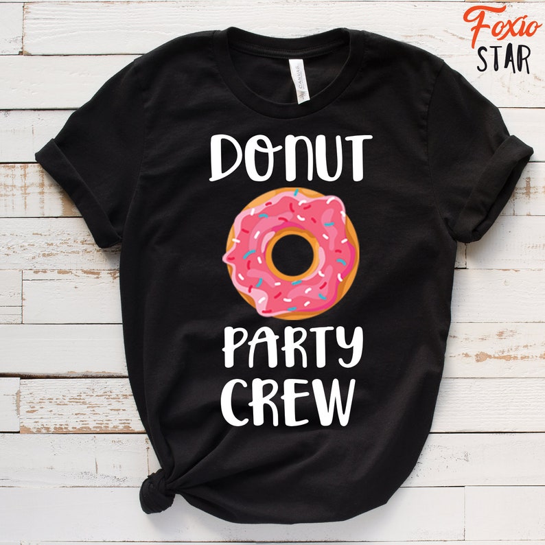 Donut Party Crew T-Shirt Funny Doughnut Shirt Donut Birthday | Etsy