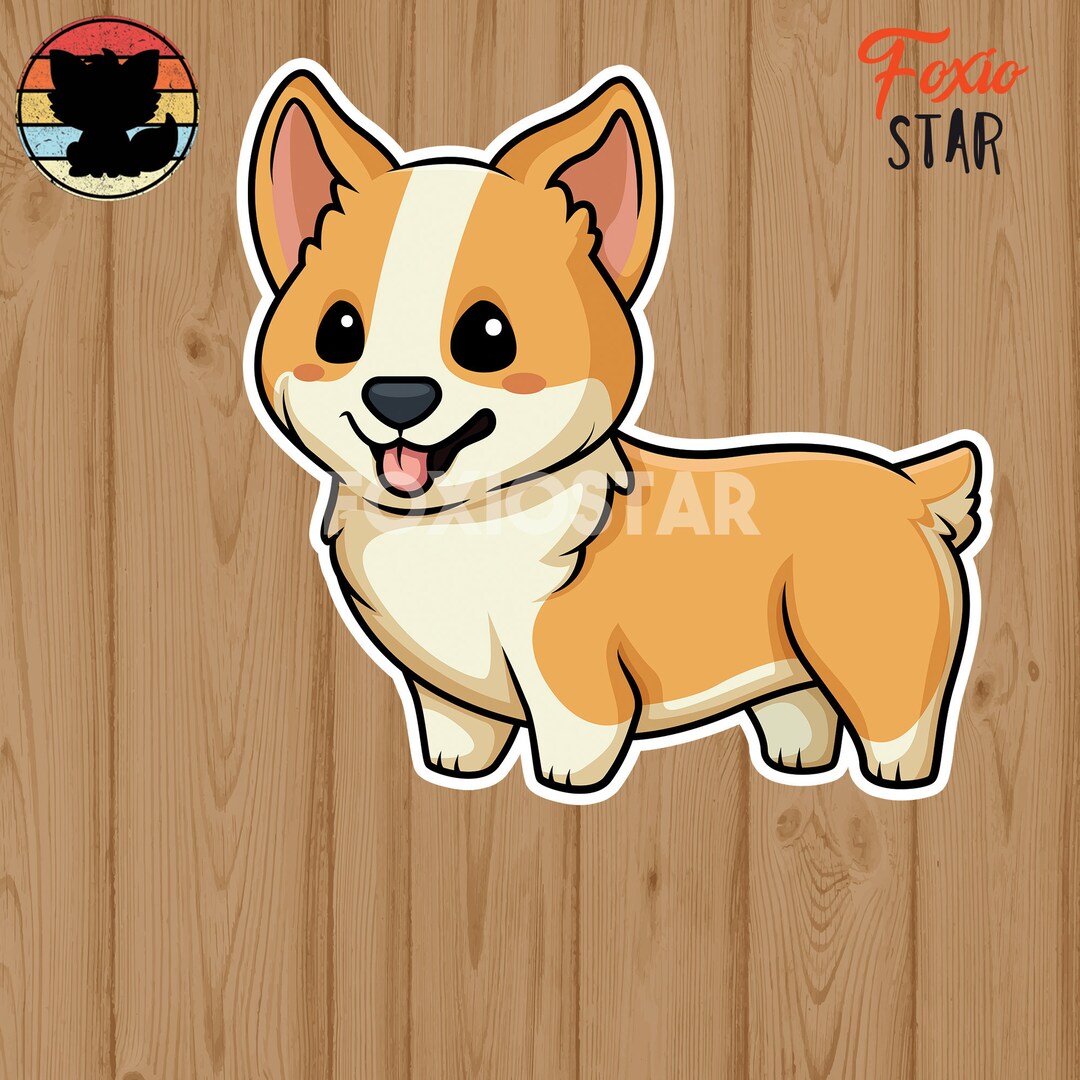 Kawaii Corgi Sticker / Chibi Corgi Sticker / Corgi Sticker / Corgi Mom ...