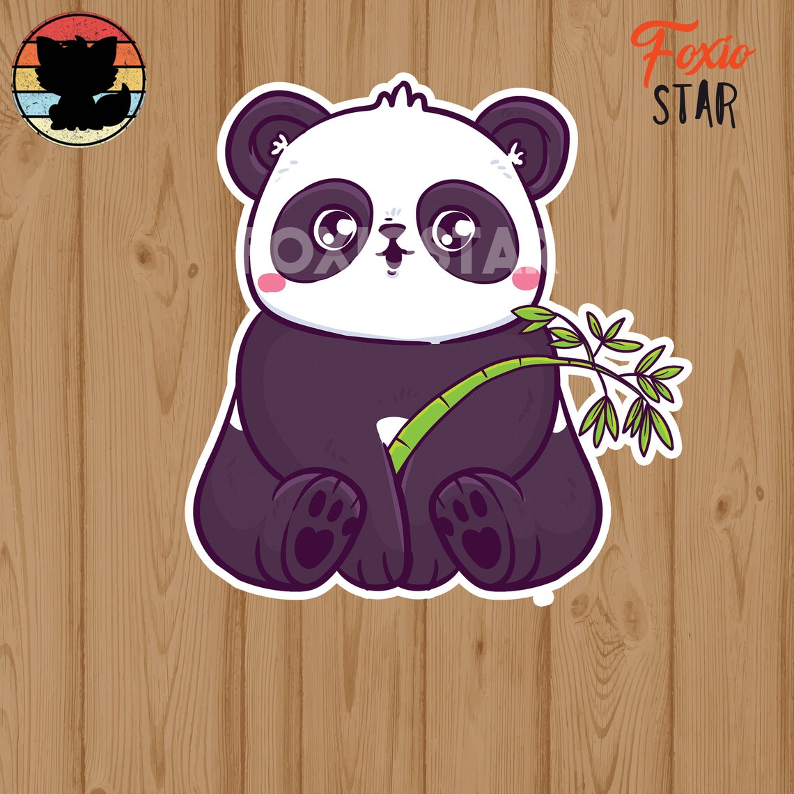 Kawaii Panda Sticker / Panda Lover Gifts / Chibi Panda Sticker / Panda ...