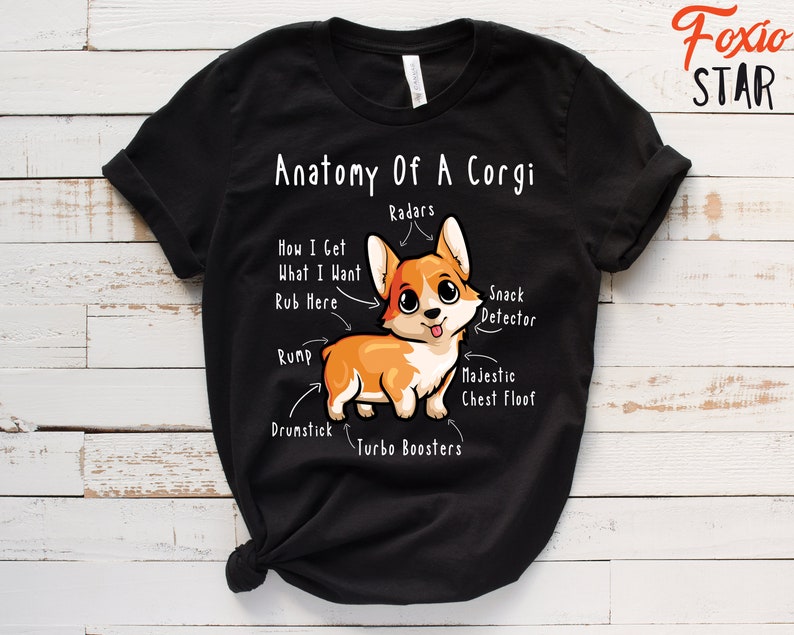 Anatomy Of A Corgi T-Shirt / Corgi Mom / Corgi Dog Mom / Corgi | Etsy