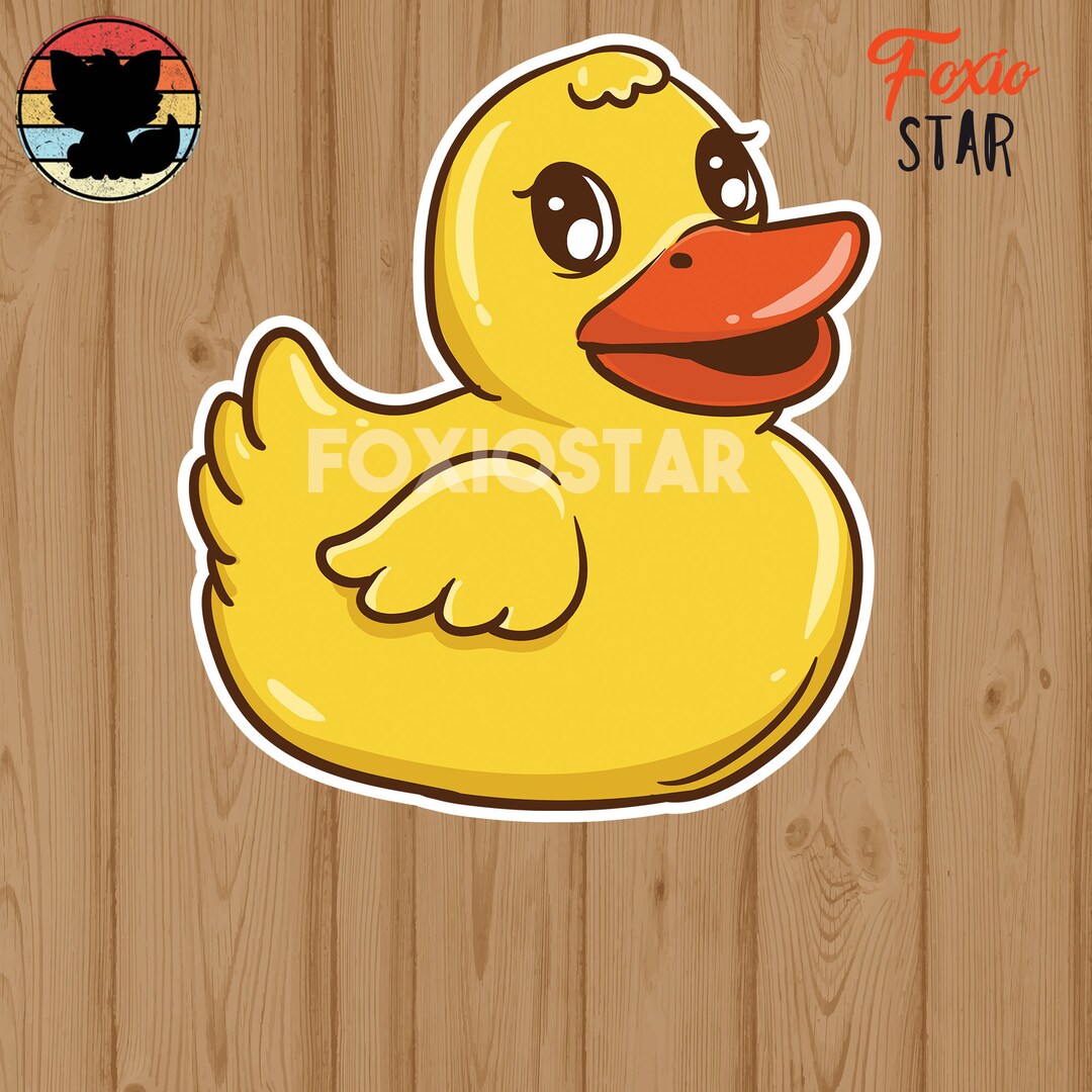 Rubber Duck Sticker / Rubber Duckie Sticker / Cute Duck Sticker ...