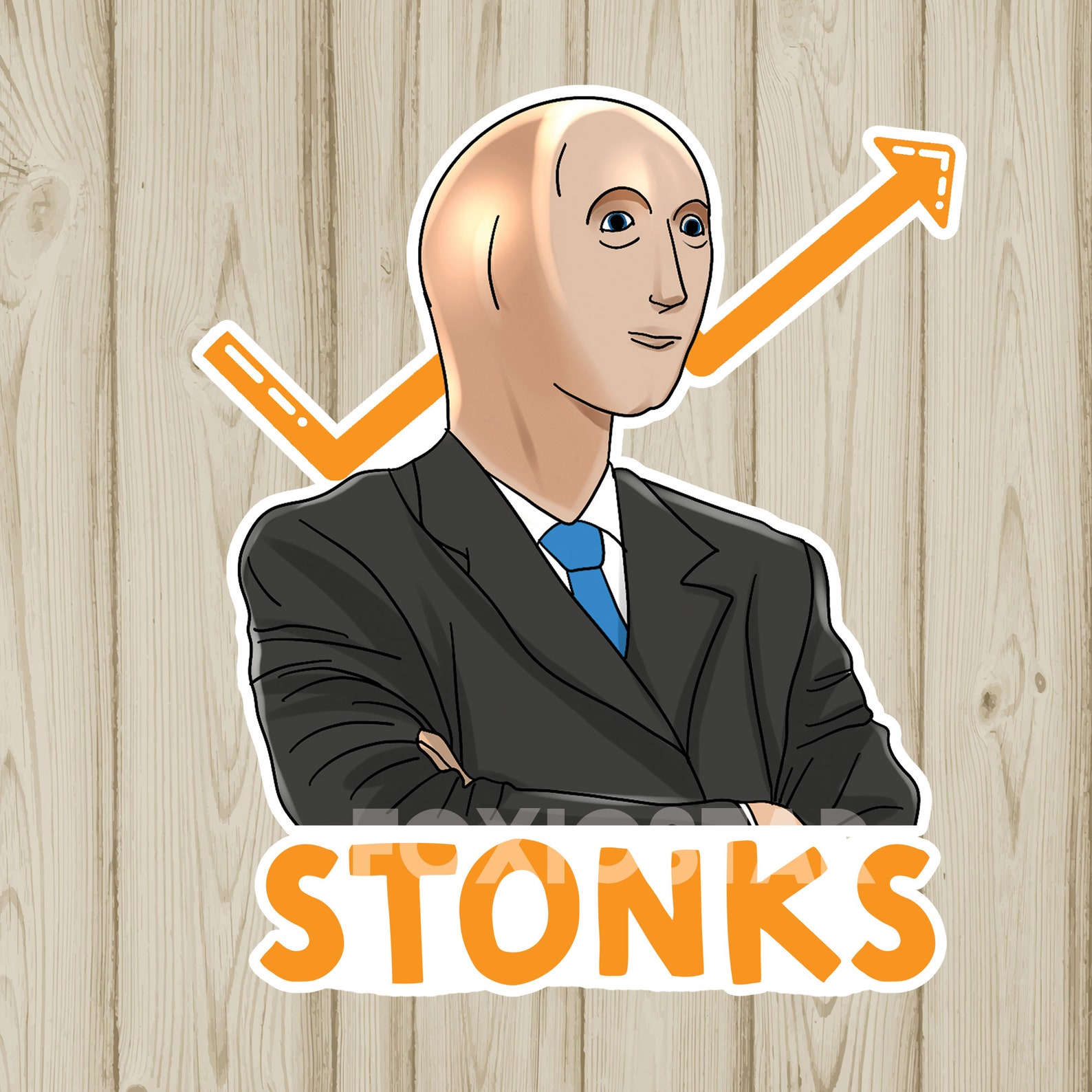 Stonks Sticker / Stonks Guy Sticker / Dank Meme Sticker / - Etsy