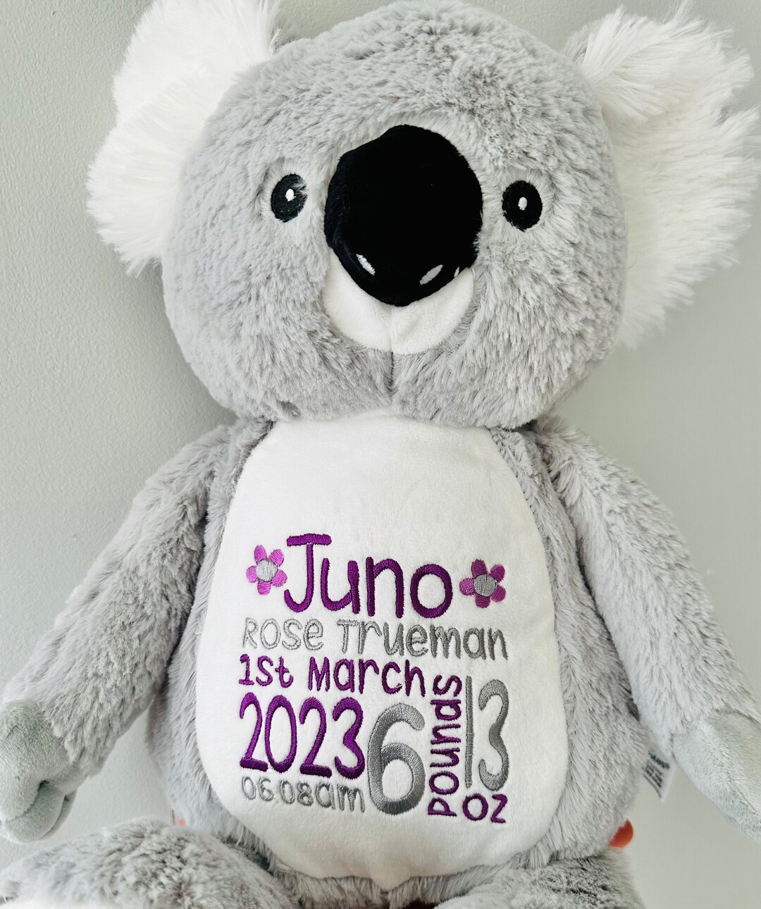 Large Personalised Koala Teddy Bear Embroidered Gift - Etsy