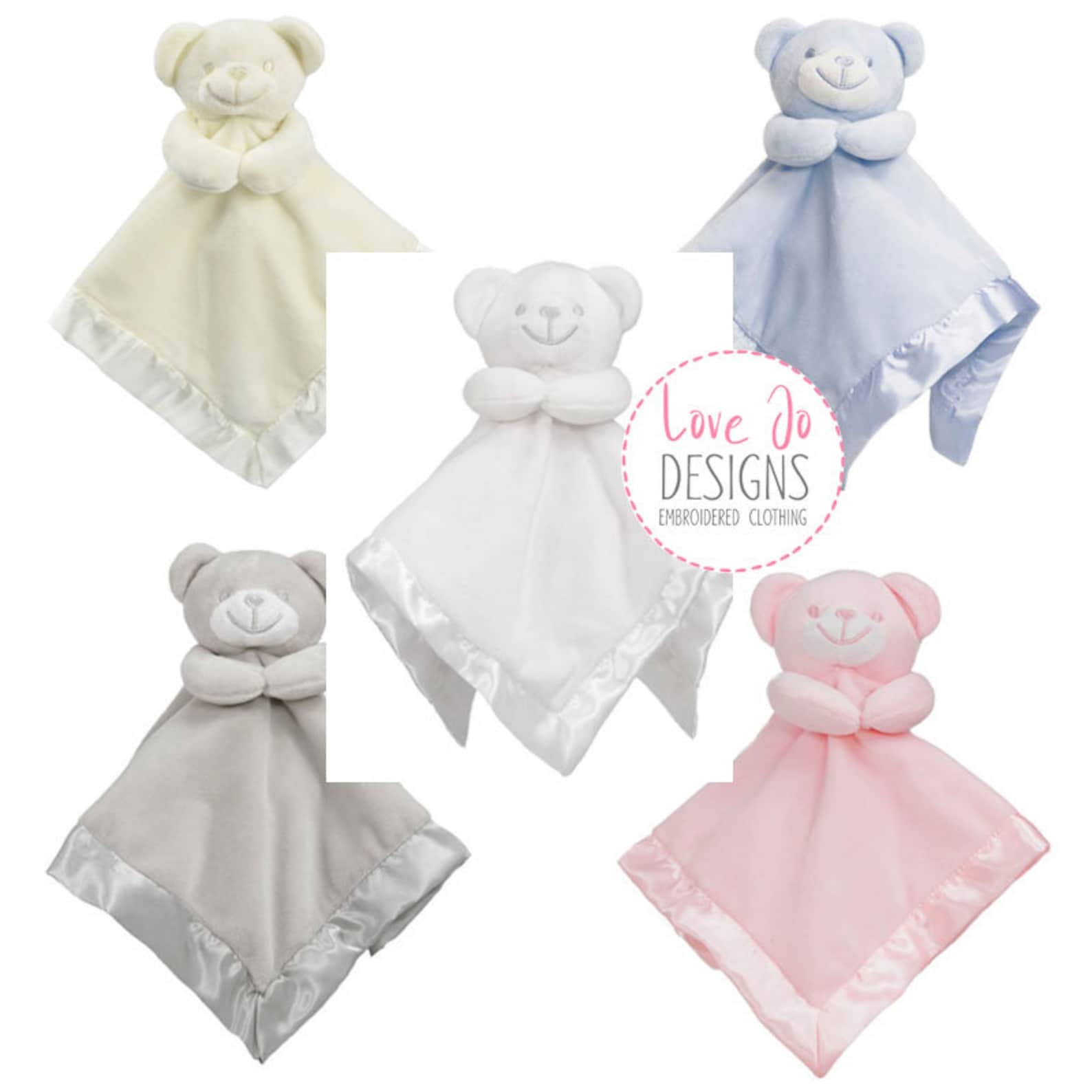 Personalised Baby Comforter Teddy Bear Comfort Blanket New - Etsy