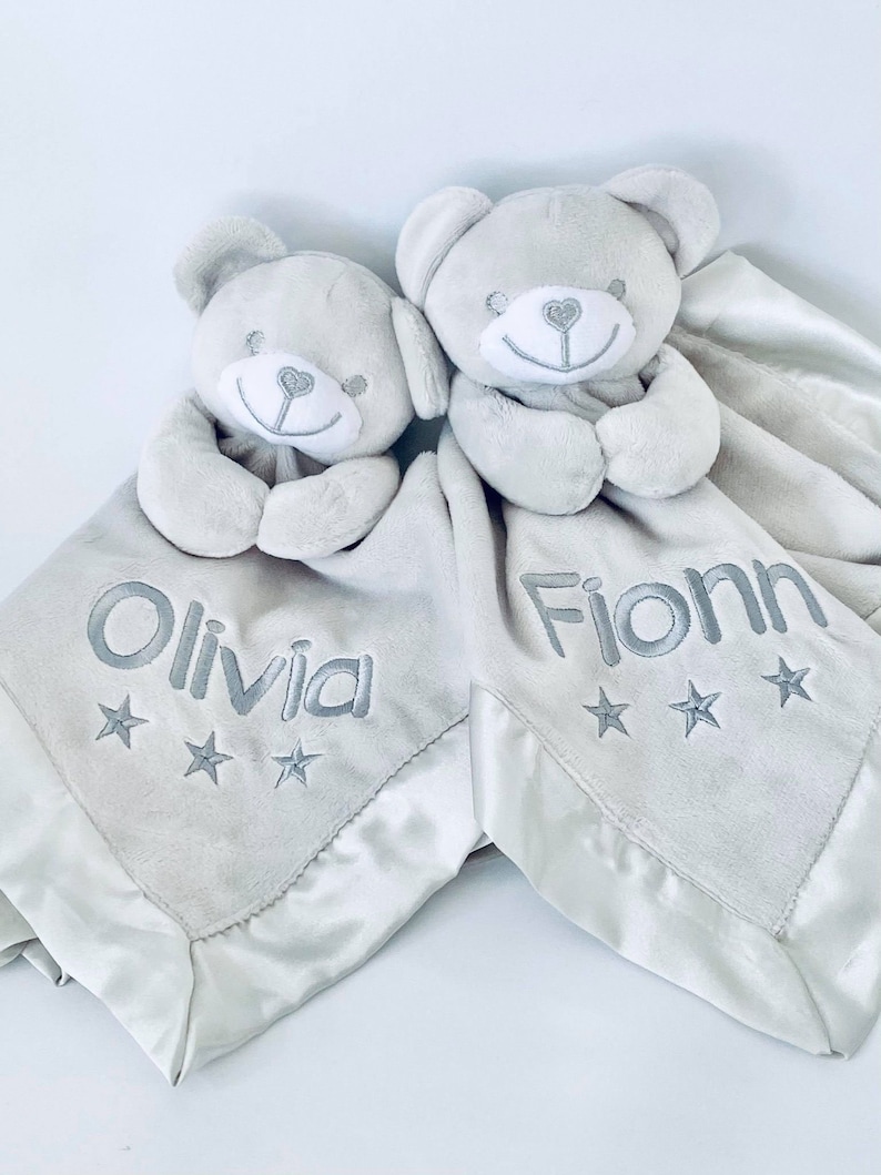 Personalised Baby Comforter Teddy Bear Comfort Blanket New - Etsy