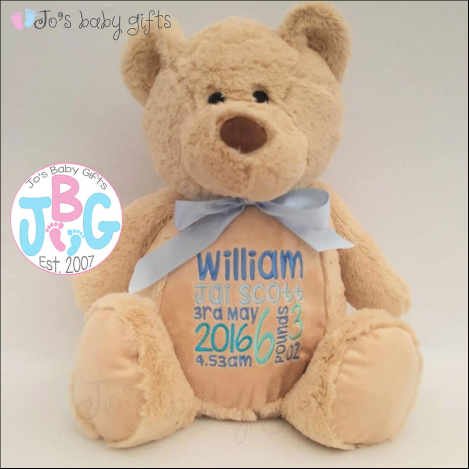 Personalised Teddy Bear New Baby Gift Embroidered Birthday | Etsy UK