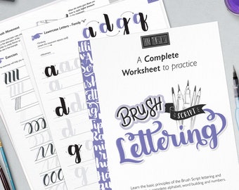 Learn Brush Lettering With a Complete Practice Guide | Etsy