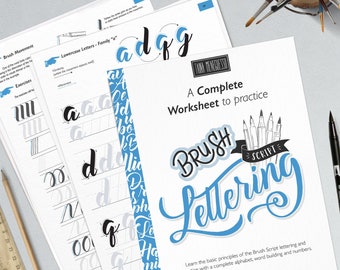 Learn Brush Lettering With a Complete Practice Guide | Etsy