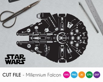 Millennium Falcon Svg - Etsy