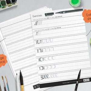 Learn Brush Lettering With a Complete Practice Guide Worksheet for ...