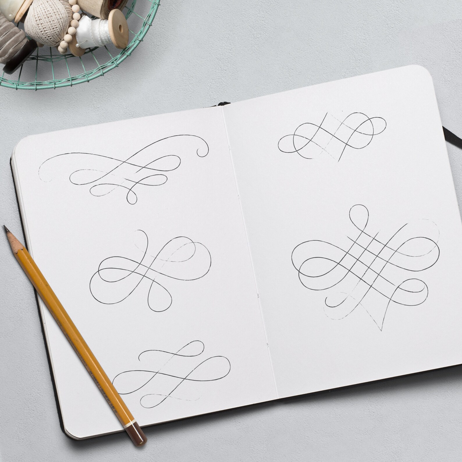 Draw Ornaments With a Instruction and Step by Step Worksheets | Etsy