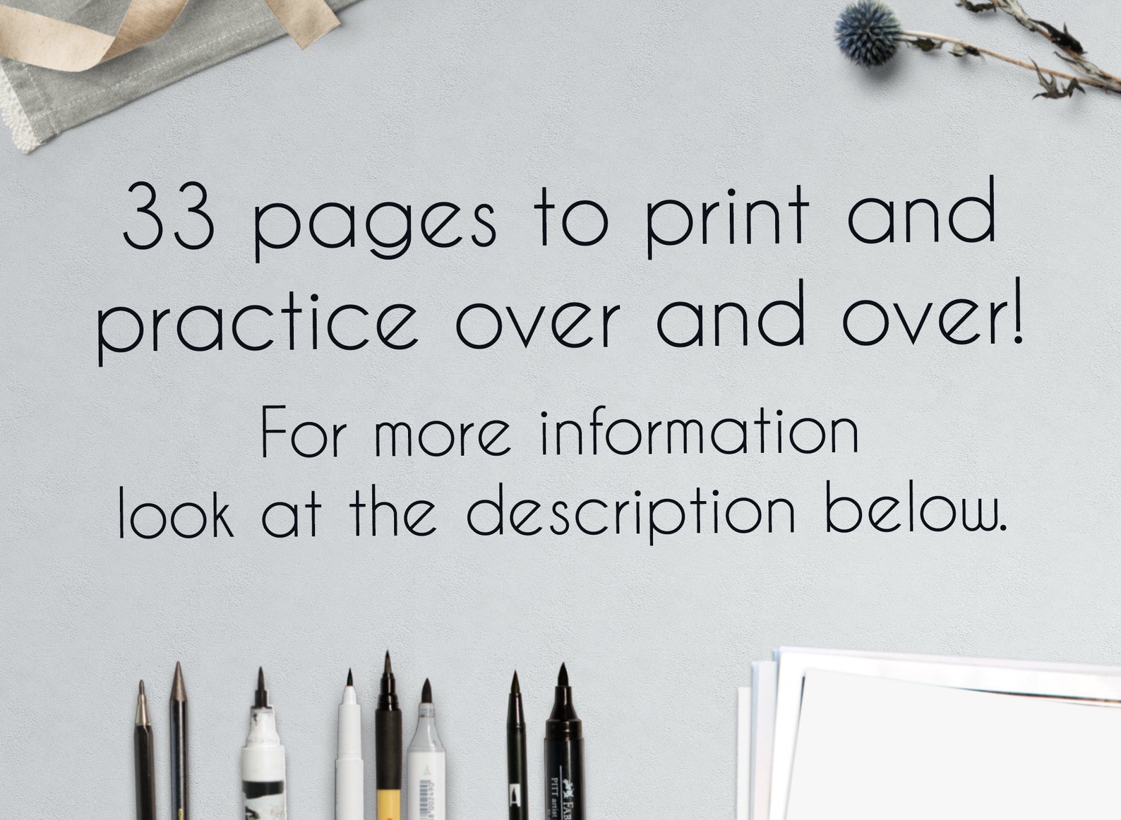 Learn Brush Lettering With a Complete Practice Guide Worksheet | Etsy
