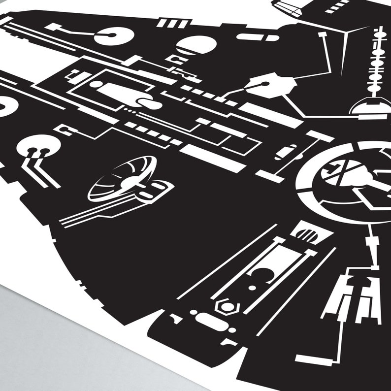 Star Wars - Millennium Falcon Cut File Format in Svg, Eps, Png, Dxf and ...