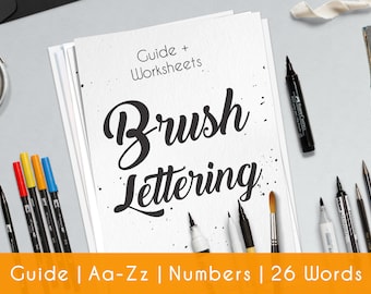 Learn Brush Lettering With a Complete Practice Guide | Etsy