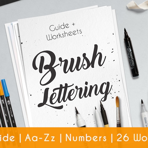 Learn Brush Lettering With a Complete Practice Guide | Etsy