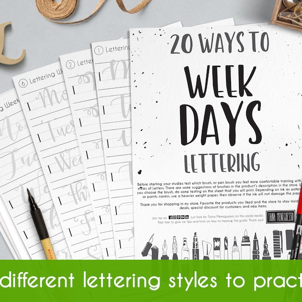 Brush Lettering - Etsy