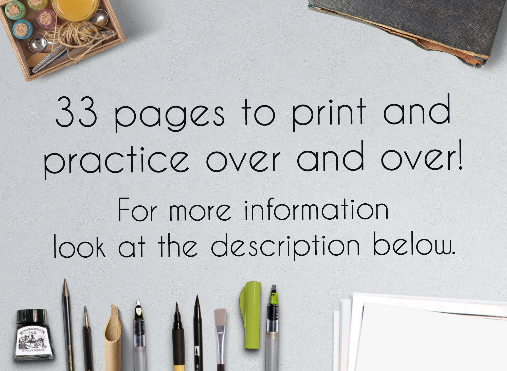 Hobbit Calligraphy printable worksheets a complete guide | Etsy