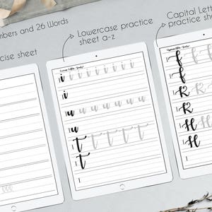 IPad Brush Lettering Worksheets for Beginners, a Complete Guide Aa-zz ...