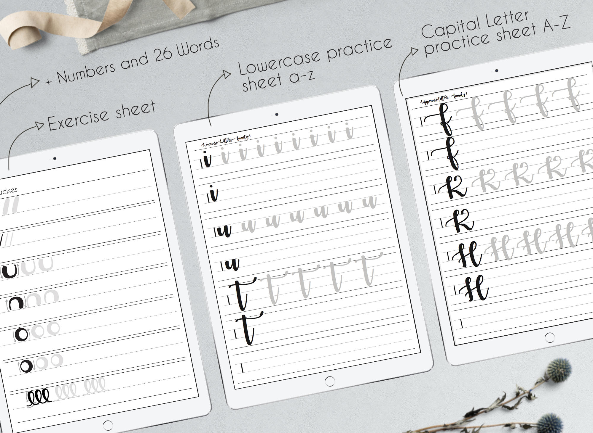 IPad Brush Lettering Worksheets for Beginners, a Complete Guide Aa-zz ...
