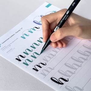 Learn Brush Lettering With a Complete Practice Guide, Instructions ...