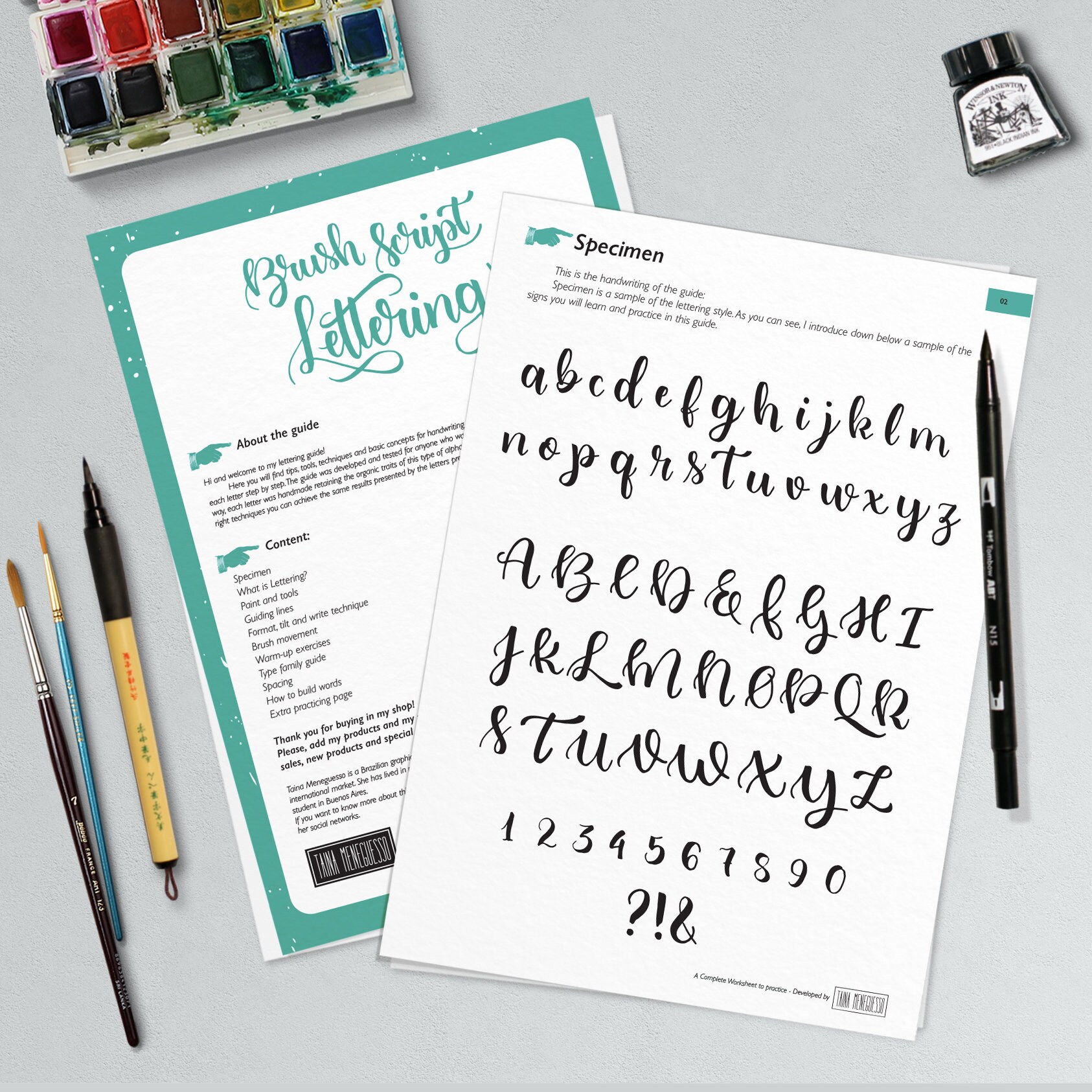 Learn Brush Lettering With a Complete Practice Guide - Etsy