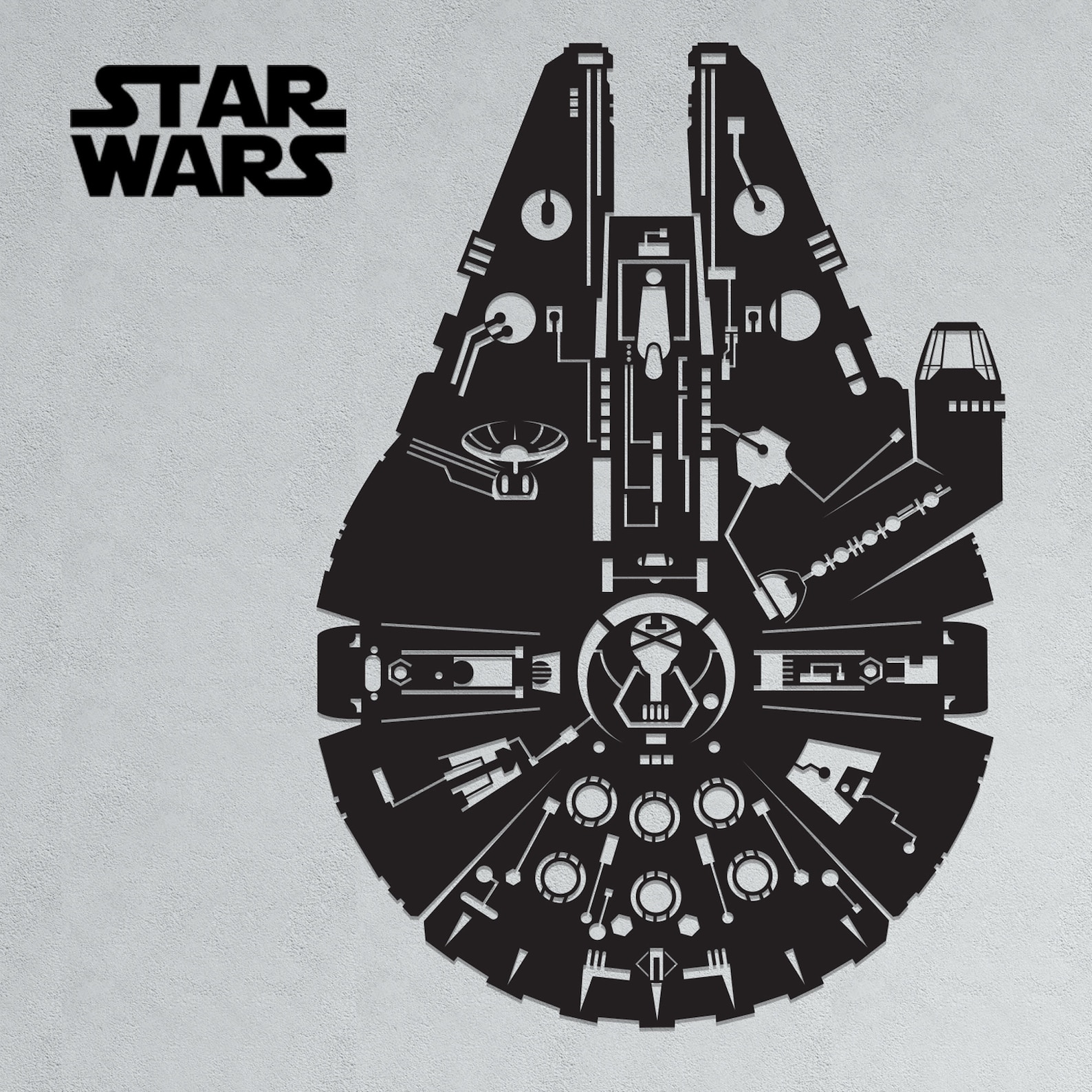 Star Wars - Millennium Falcon Cut File Format in Svg, Eps, Png, Dxf and ...
