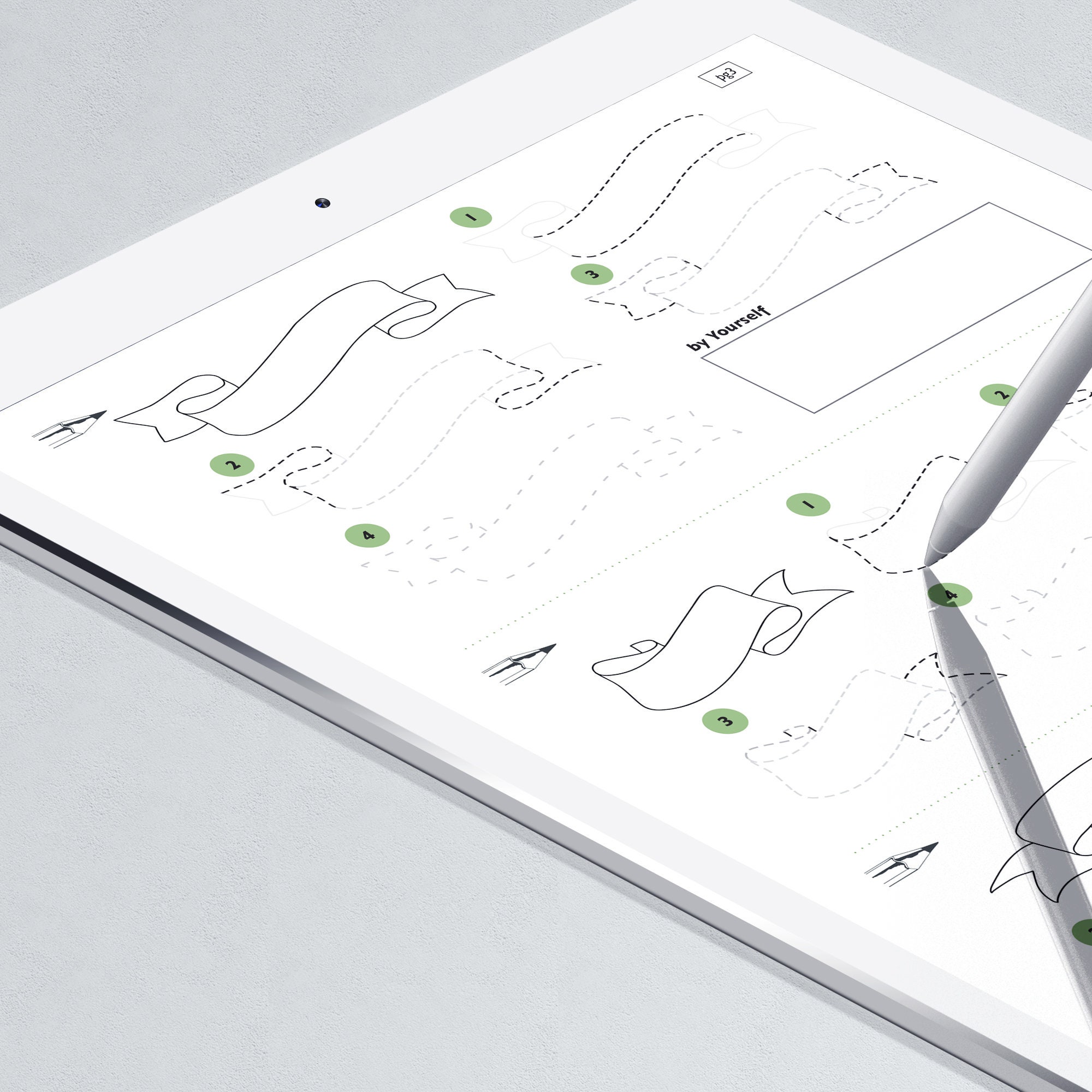 Draw Banners with a instruction and step by step worksheets | Etsy