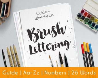 Learn Brush Lettering With a Complete Practice Guide | Etsy