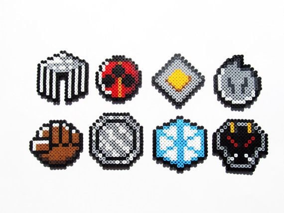 Gym Badges of Johto : Hama / Perler Beads - Etsy Finland