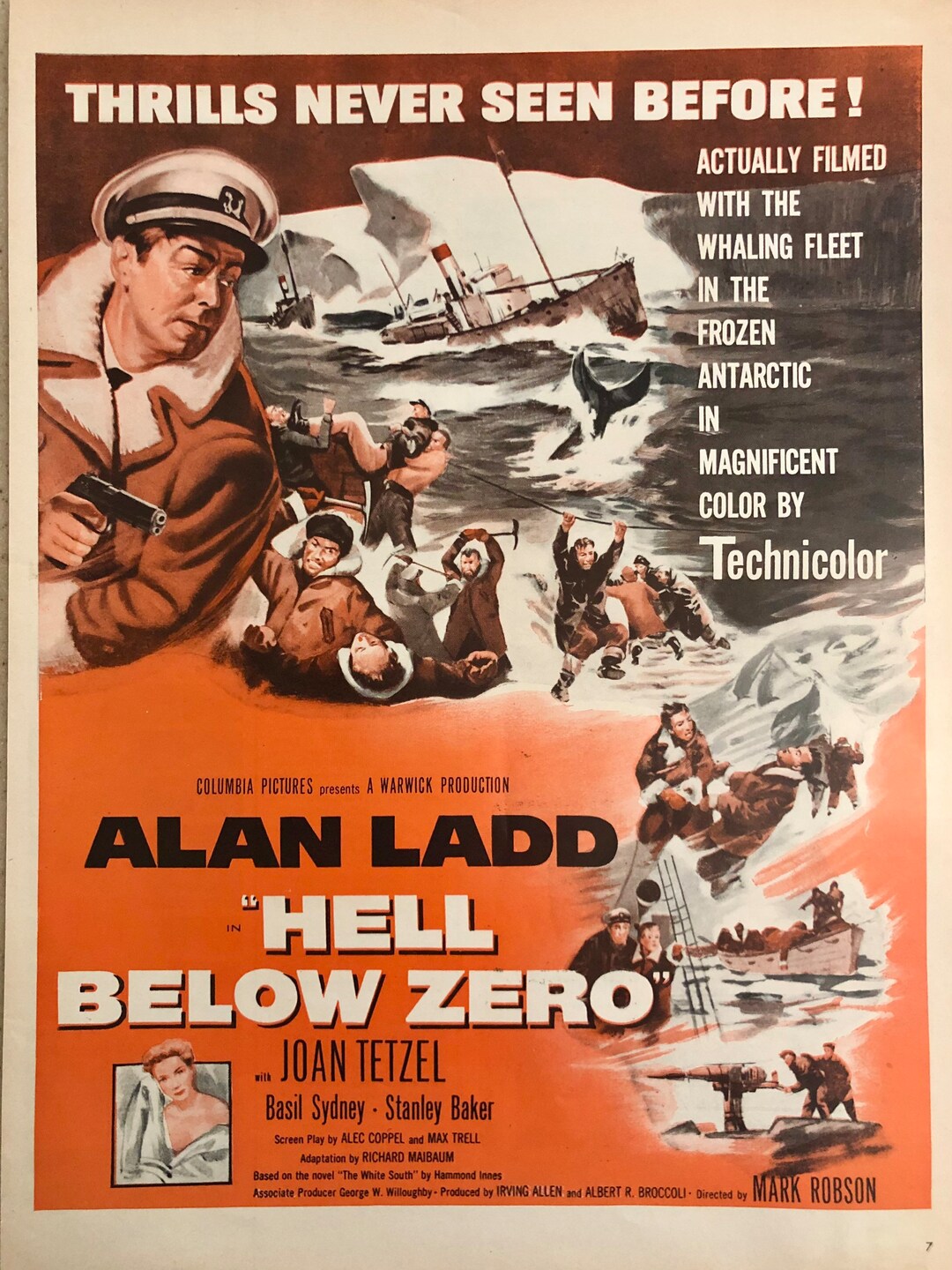 Hell Below Zero Allan Ladd 1954 Movie Print Ad 61454 - Etsy