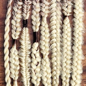 Tigers Eye Braid Set | Brown to Blonde Ombre Mixed Puffy & Fishtail ...