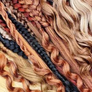 Curly Single Ended Braid and Dreadlock Extensions Natural Shades - Etsy