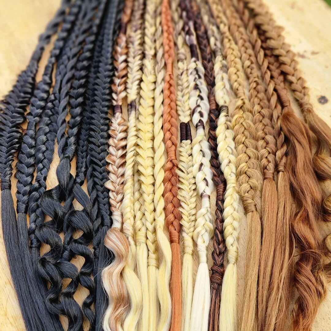 Set of 8 Braid Extensions | Custom Single Ended Synthetic Hair - Etsy