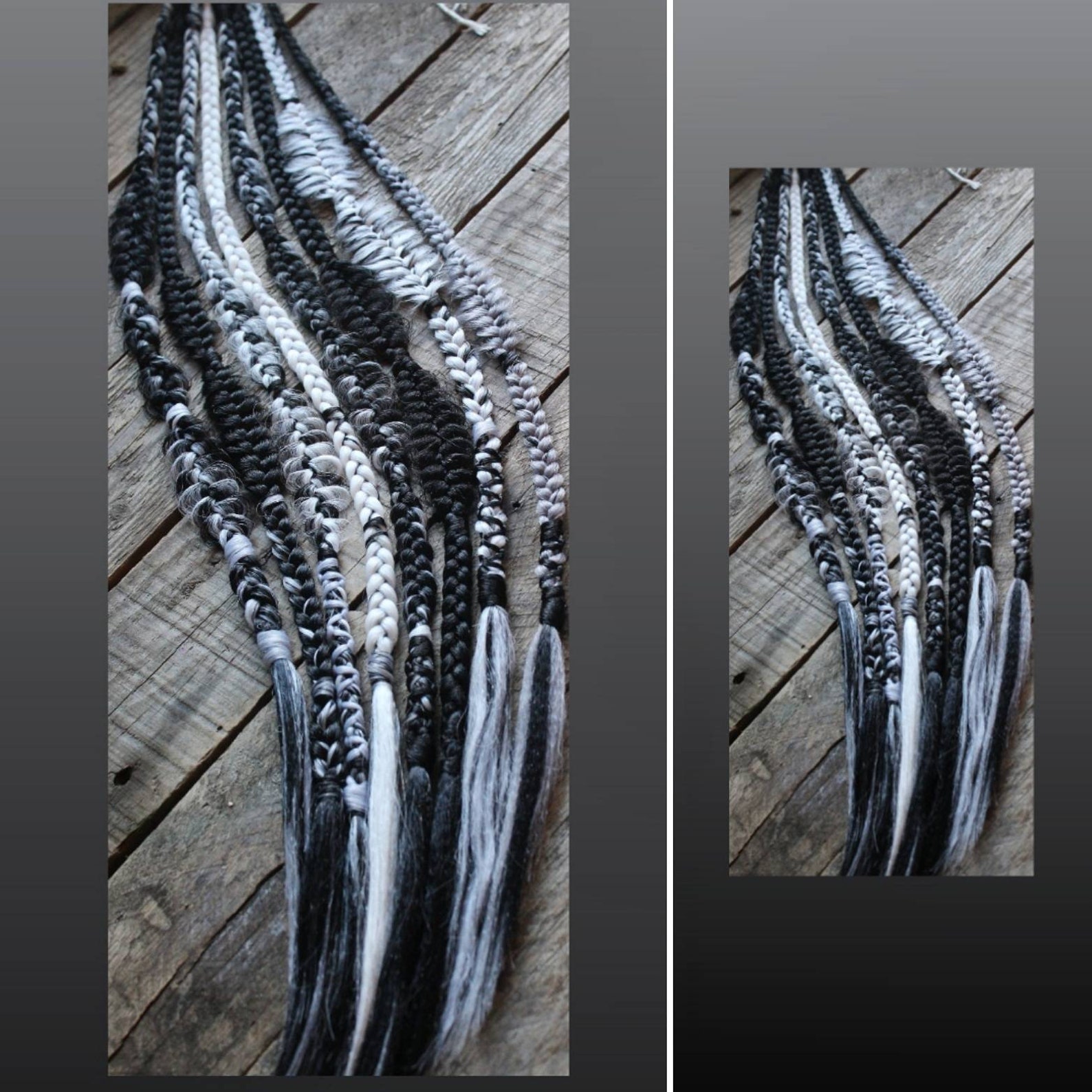 Braids Accent Set of 3 Mixed Puffy, Fishtail, Box, Mixed Synthetic ...