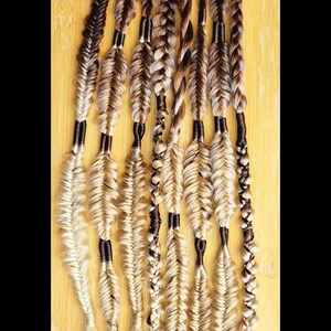 Tigers Eye Braid Set | Brown to Blonde Ombre Mixed Puffy & Fishtail ...