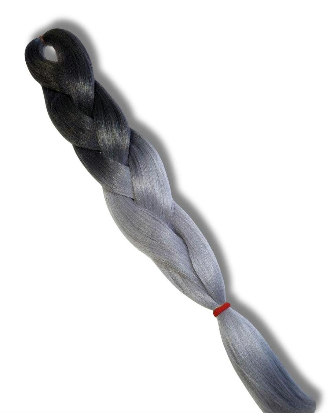 Charcoal Gray Ombre Braiding Hair | High-heat Henlon Fiber, 26" - Etsy