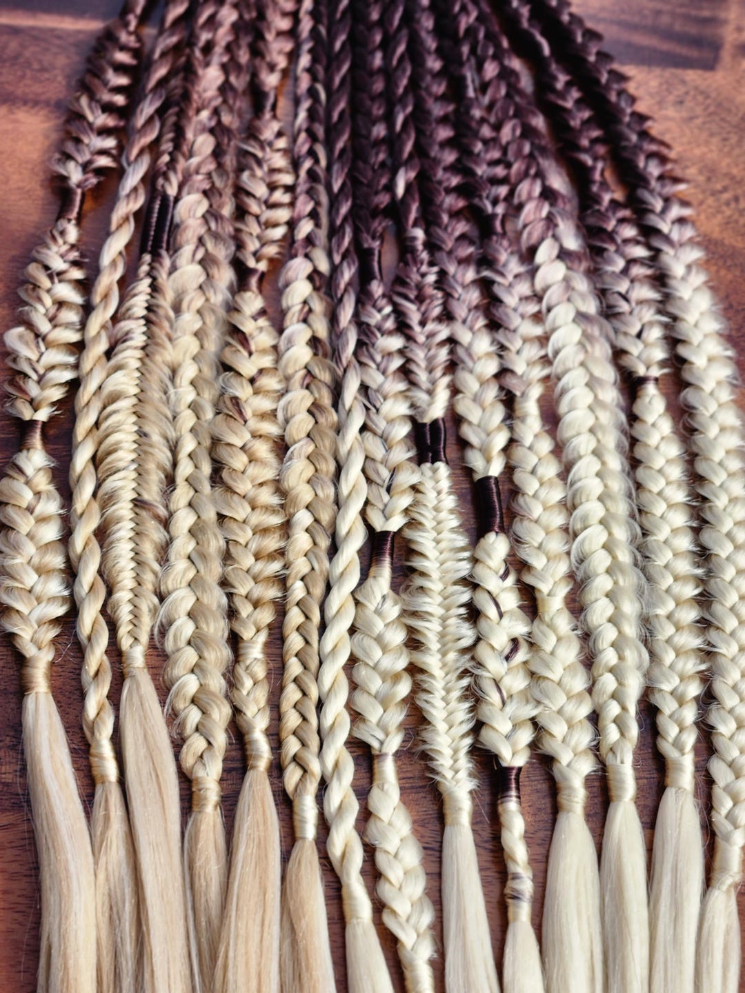 Natural Boho Braid Set 8 Piece Brown to Blonde Ombre SE Braid ...