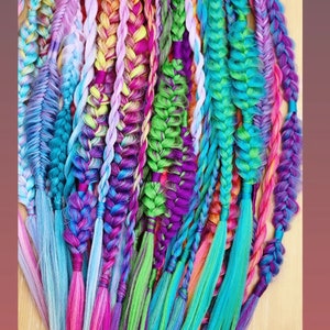 8 SE Braids Accent Set Mixed Puffy Fishtail Box Braids. - Etsy