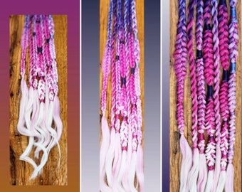 Braids Accent Set of 3 Mixed Puffy Fishtail Box Mixed - Etsy