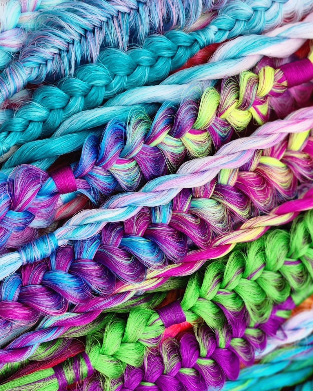 Neon Pastel | Unicorn Rainbow | Fairy Braids Accent Set of 8 Mixed ...