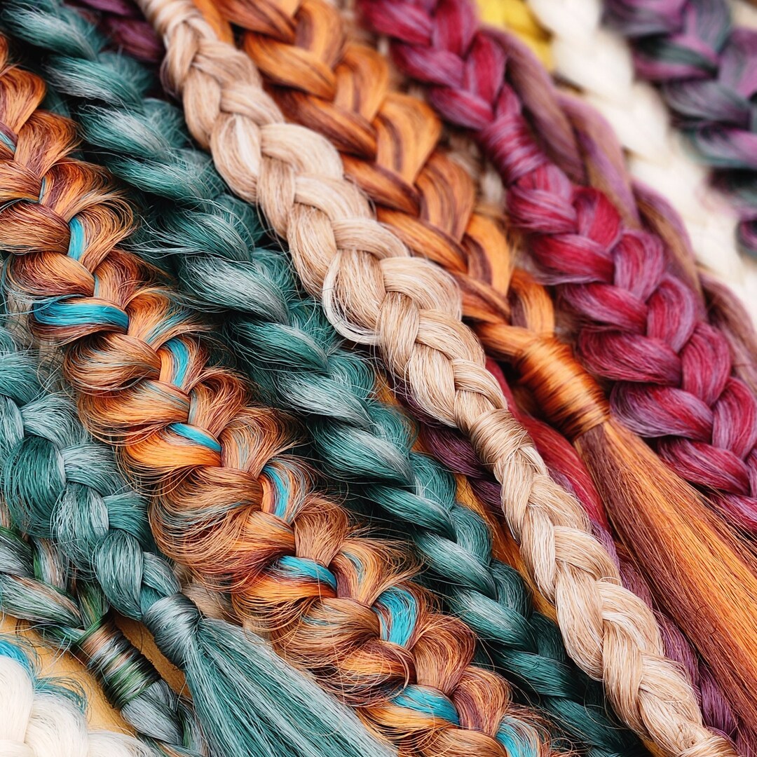 Braids Accent Set of 3 Mixed Puffy, Fishtail, Box, Mixed Synthetic ...