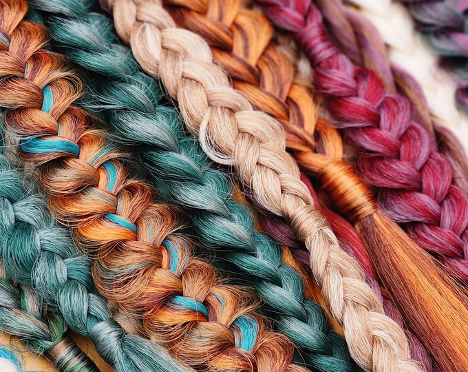 Braids Accent Set of 3 Mixed Puffy, Fishtail, Box, Mixed Synthetic ...