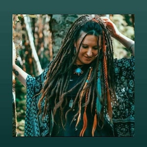 Autumn Earthy Dreads and Braids Hair Extensions Accent Set. Brown ...