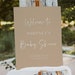 Beige Baby Shower Welcome Sign Template Modern Welcome Sign | Etsy