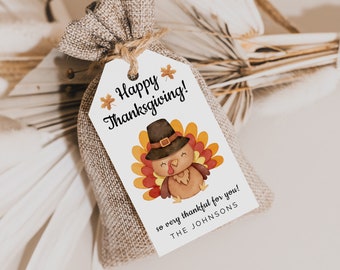 Editable Thanksgiving Gift Tags so Very Thankful for You Tag - Etsy