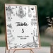 Hand Drawn Table Numbers Template, Quirky Whimsical Wedding Table ...