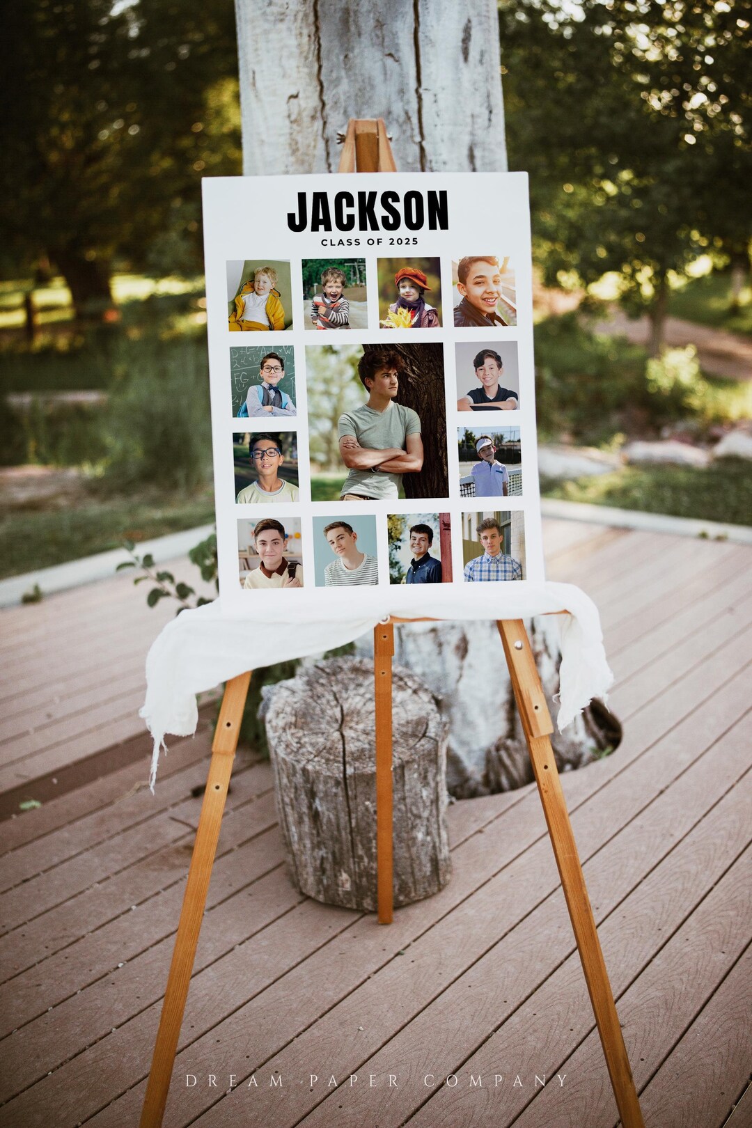 Graduation Photo Collage Template, Class of 2025, Male Graduate Photo ...